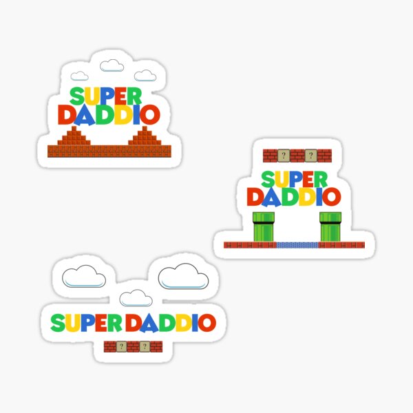 "Super Daddio Sticker Pack" Sticker by Creativish | Redbubble