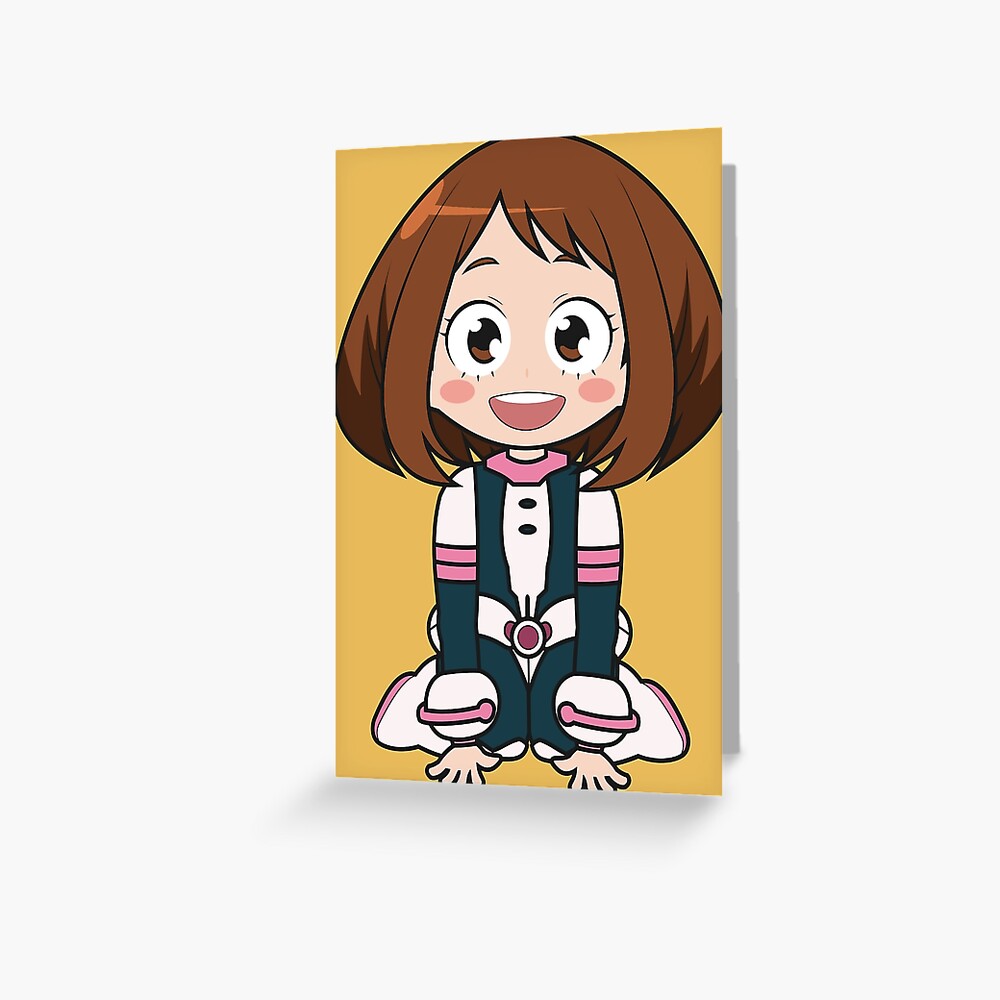 "My Hero Academia Uraraka Ochaco Chibi" Greeting Card for Sale by ...