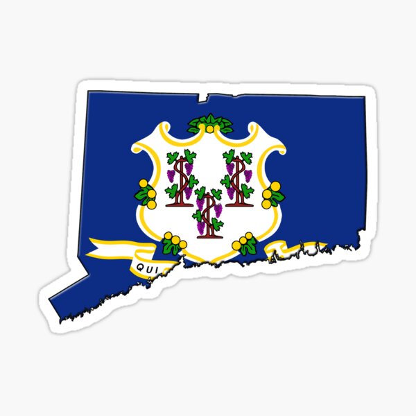 Connecticut State Outline Stickers | Redbubble