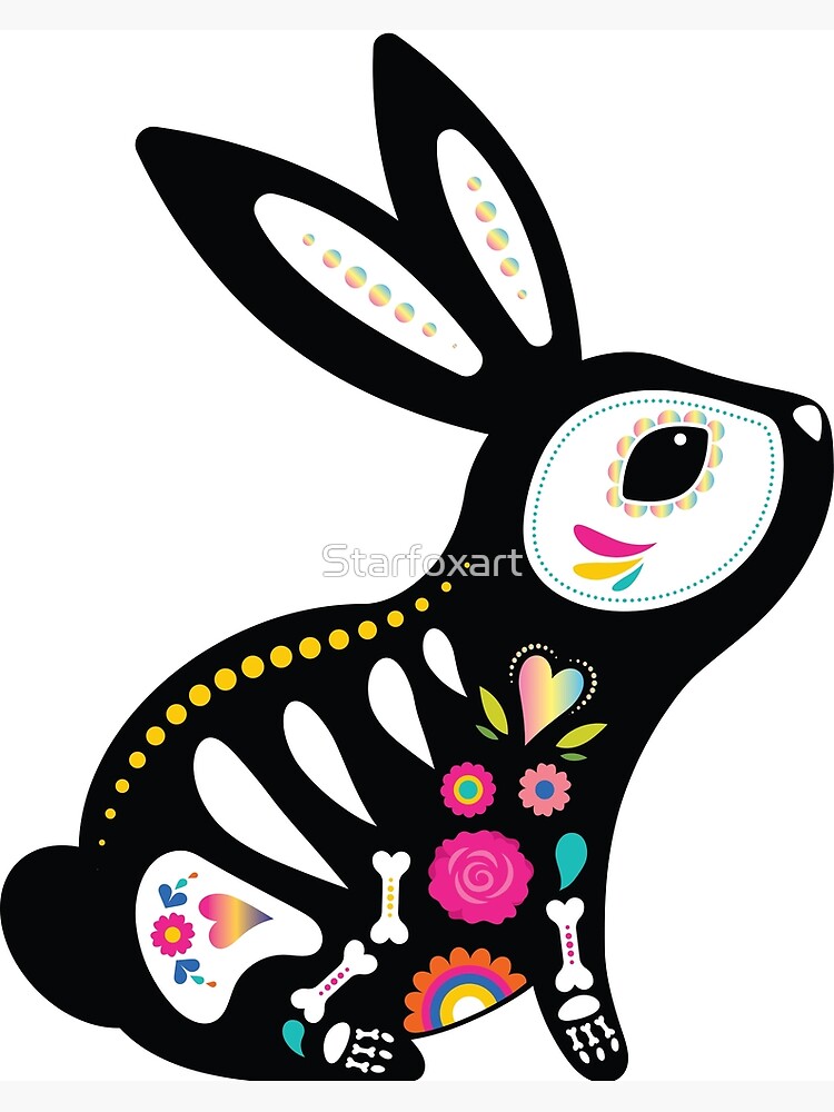 Póster «Día de los muertos Conejito Dia de los muertos Conejo Calavera ...