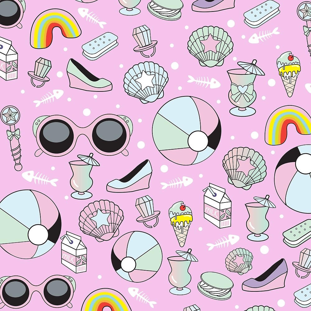 "Kawaii Beach Day" by lunaelizabeth | Redbubble