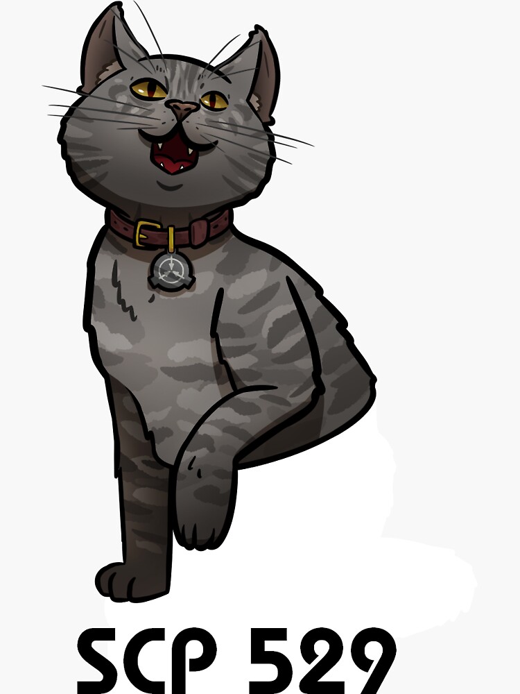 "SCP 529 / Josie The Cat" Sticker for Sale by Chasedownall | Redbubble