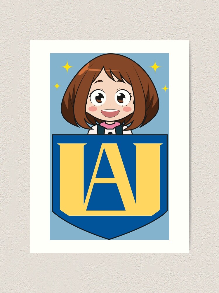 "My Hero Academia Uraraka Ochaco Chibi in a Pocket" Art Print by ...