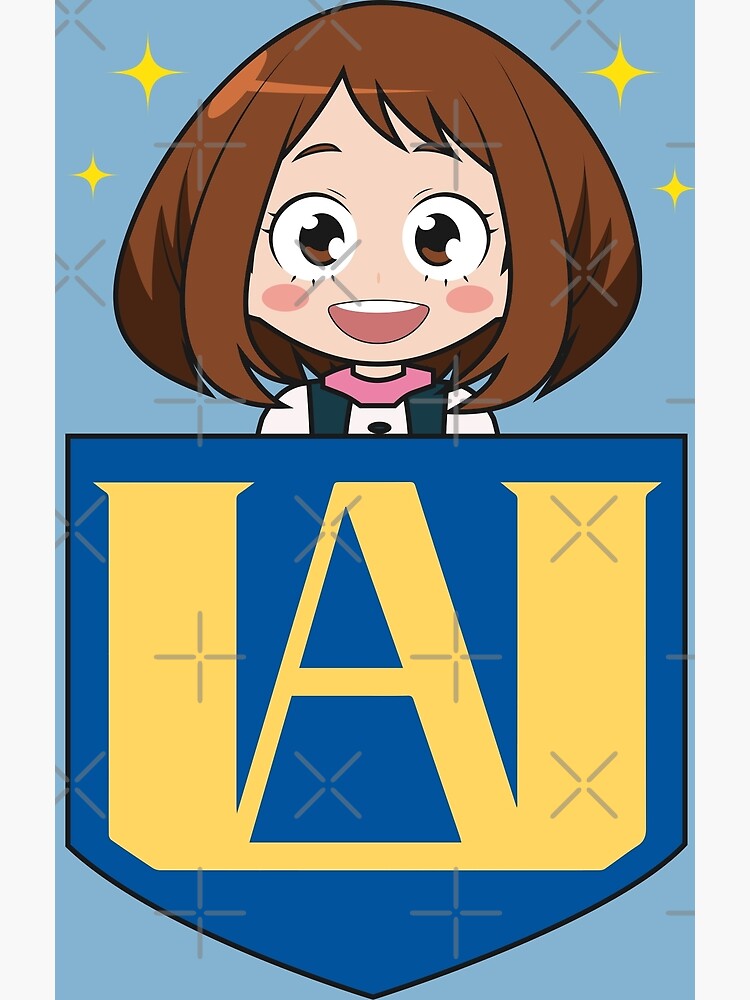 "My Hero Academia Uraraka Ochaco Chibi in a Pocket" Art Print by ...
