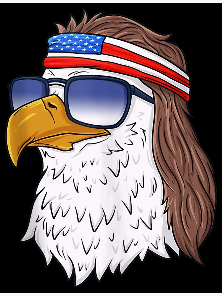 "American Bald Eagle Mullet 4th Of July" Poster for Sale by StockSomewhere | Redbubble