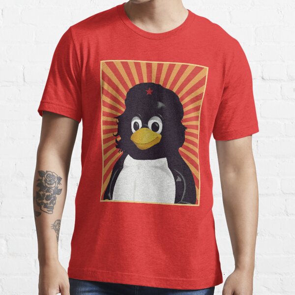"Linux Penguin Che Guevara" Essential T-Shirt for Sale by danielfgf ...