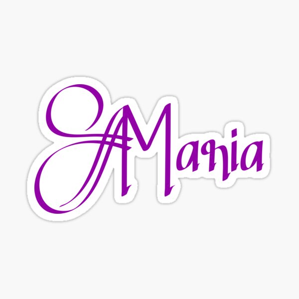 "Purple Maria name" Sticker by Cap696 | Redbubble