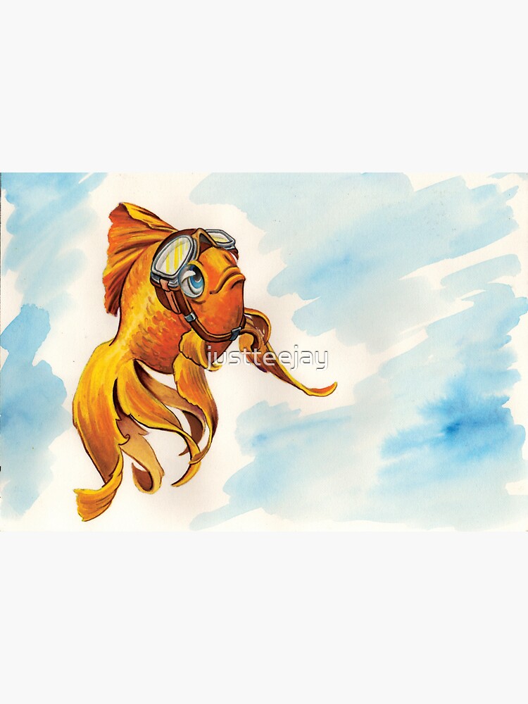 "Aviator Fish Heading Out for new Adventures" Sticker by justteejay ...