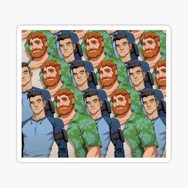 "Dream Daddy: Brian/Craig" Sticker for Sale by raybound420 | Redbubble