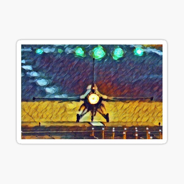"F-16 Reheat Run In Slumber" Sticker for Sale by Fearless-Fox | Redbubble