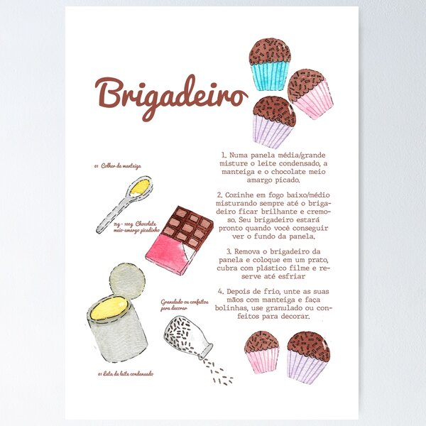 "Brigadeiro " Poster for Sale by ArlaineSH | Redbubble