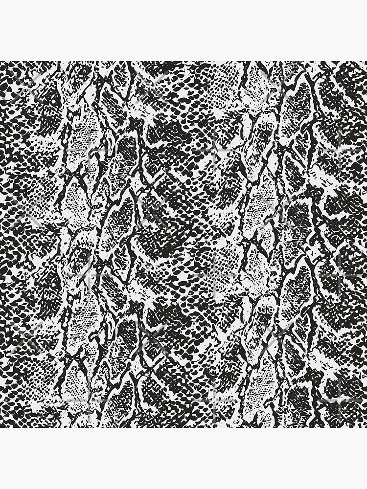 "Black & White Animal Print - Snake Print" Sticker by SucciMucci ...
