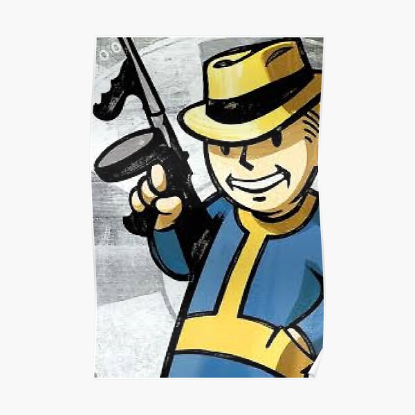 "Fallout New Vegas Vault Boy Fedora" Poster by Destiny-Artist | Redbubble