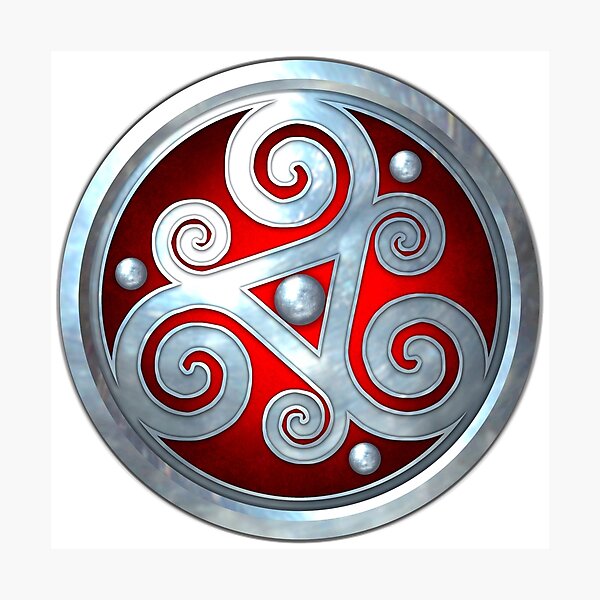 "Red Celtic Double Triskelion" Photographic Print for Sale by ...