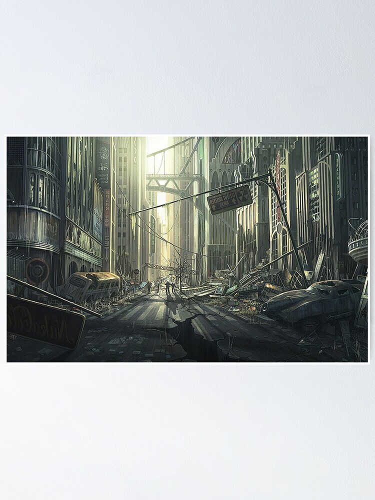 "Fallout City Ruins Gaming" Poster by Destiny-Artist | Redbubble