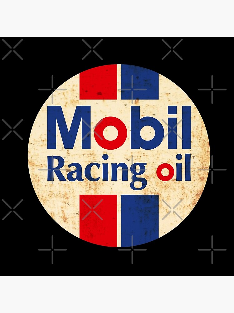 "Mobil Racing Oil - retro logo badge" Poster for Sale by peterpaz ...
