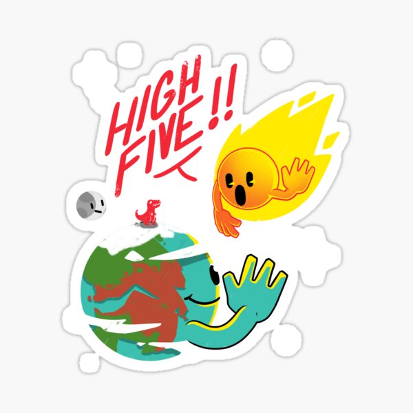 "High Five!" Sticker by TheTeenosaur | Redbubble
