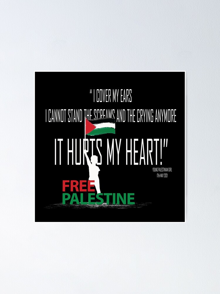 "Free Palestine, Young Palestinian Girl Quote" Poster for Sale by ...