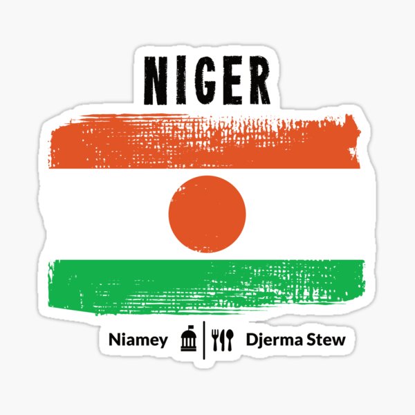 "Niger flag, flags of the world - travel map" Sticker for Sale by ...
