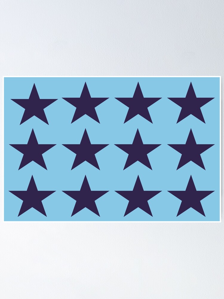 Póster «ESTRELLAS GRANDES AZUL MARINO y AZUL BEBÉ» de RachelMacht ...