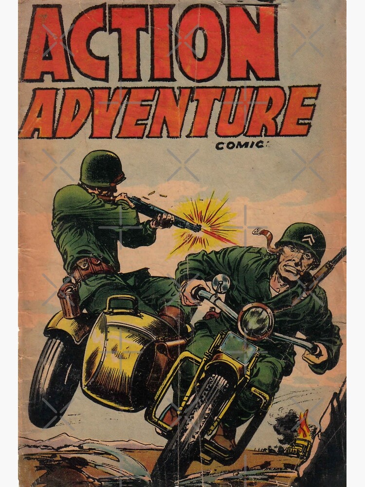 "ACTION ' N ADVENTURE COMIC POSTER " Photographic Print for Sale by ...