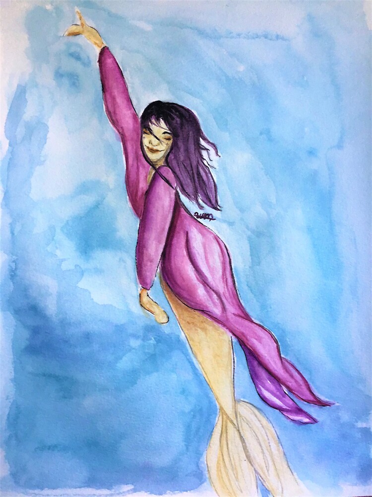 "Mira, mermaid" Sticker for Sale by little-byrd | Redbubble