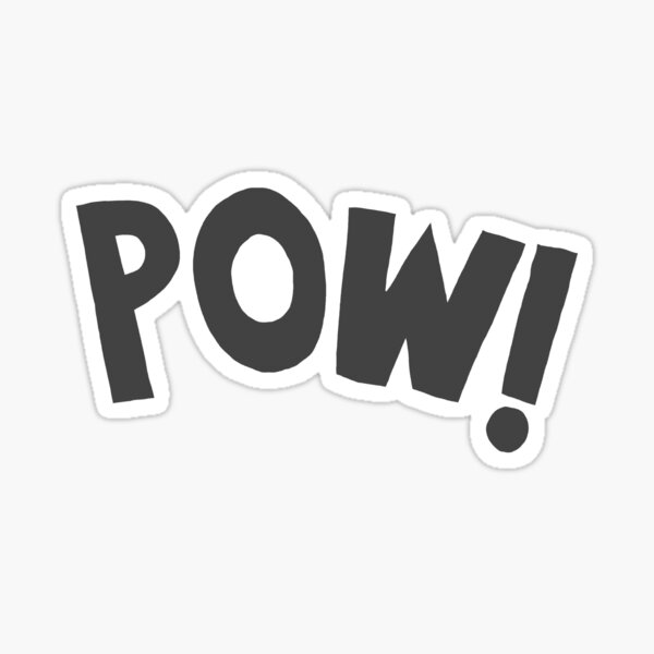 "POW!" Sticker for Sale by ToruandMidori | Redbubble