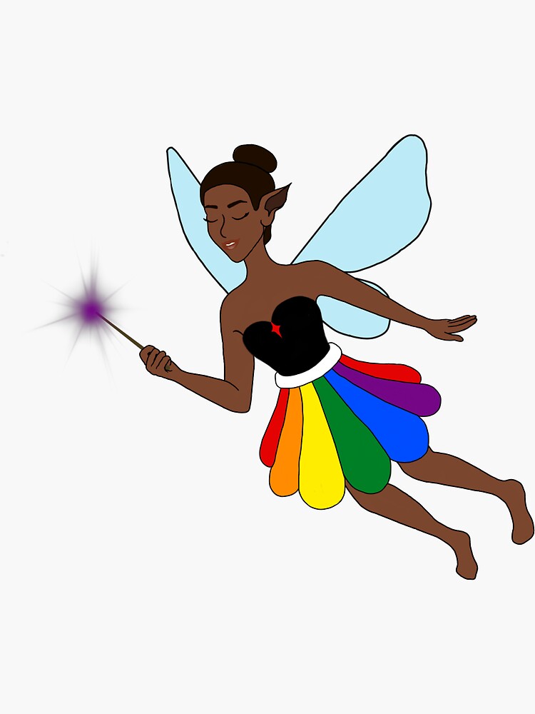 Gay Pride Rainbow Fairy Lgbtq Sticker For Sale By Elrekla Redbubble