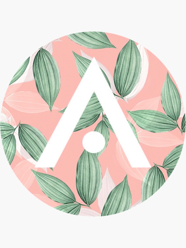 "Pink Leaves Aveda Logo" Sticker for Sale by Dalaura | Redbubble