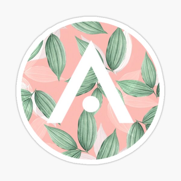 "Pink Leaves Aveda Logo" Sticker for Sale by Dalaura | Redbubble