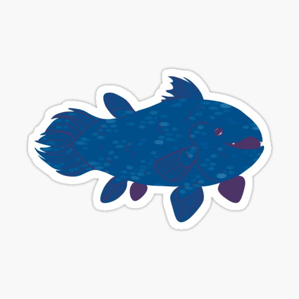 "Coelacanth" Sticker by aquatark | Redbubble