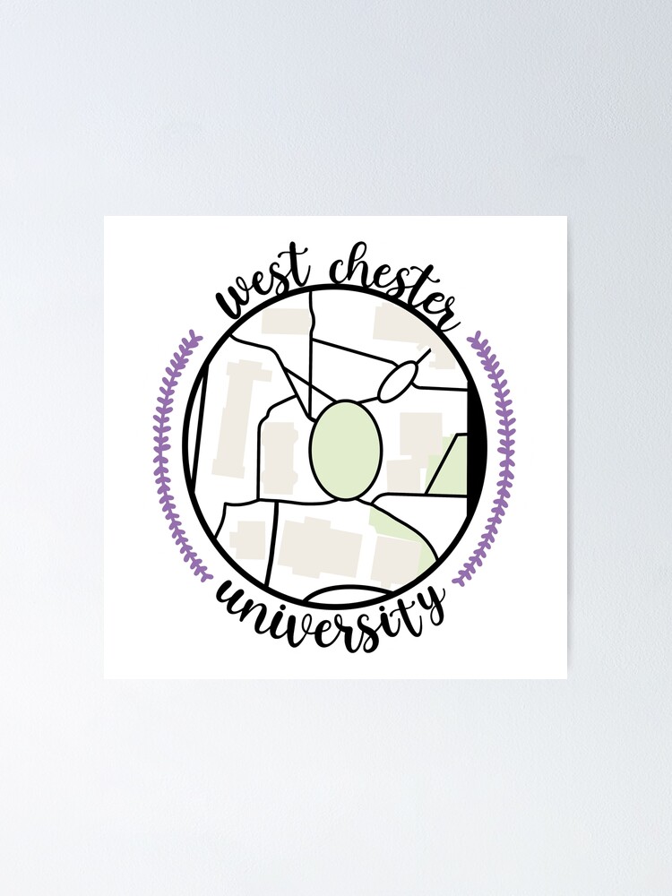 "West Chester University Map" Poster by madeindelco | Redbubble