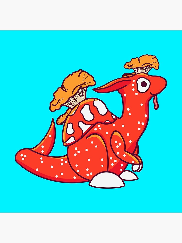 "Red Derpy Mushroom Dragon" Poster for Sale by Satin-Pothos | Redbubble