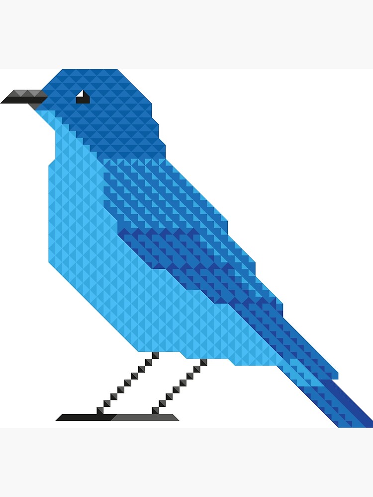 "Blue bird pixel art." Poster for Sale by KasTanDesign | Redbubble