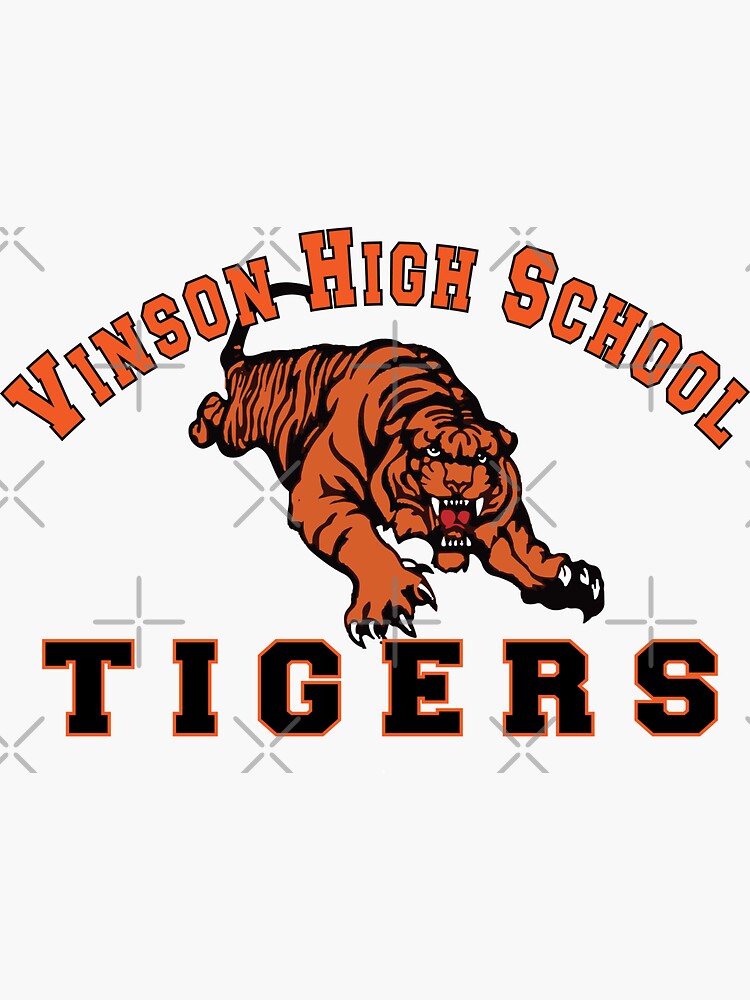 "Vinson High School Tigers" Sticker for Sale by Manderbet | Redbubble