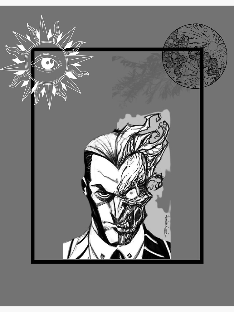 "Two face" Sticker by lukap295 | Redbubble