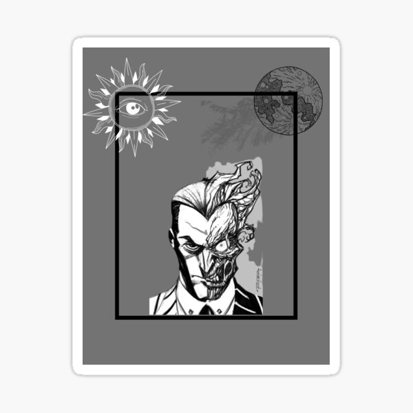 "Two face" Sticker by lukap295 | Redbubble