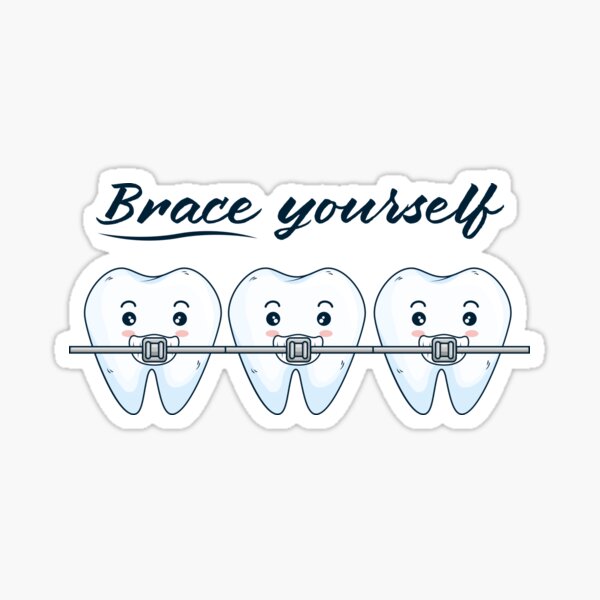 "Brace yourself" Sticker for Sale by javalinsta | Redbubble