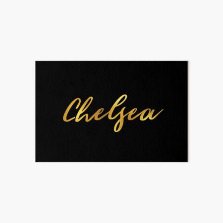 "Chelsea Name Hand Lettering in Faux Gold Letters" Art Board Print for ...