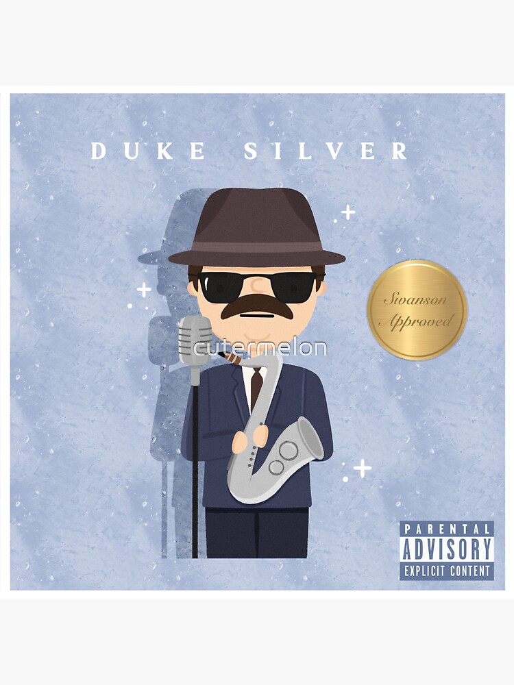 "Parks and Rec Duke Silver Album Cover" Sticker for Sale by cutermelon ...