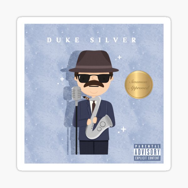 "Parks and Rec Duke Silver Album Cover" Sticker for Sale by cutermelon ...