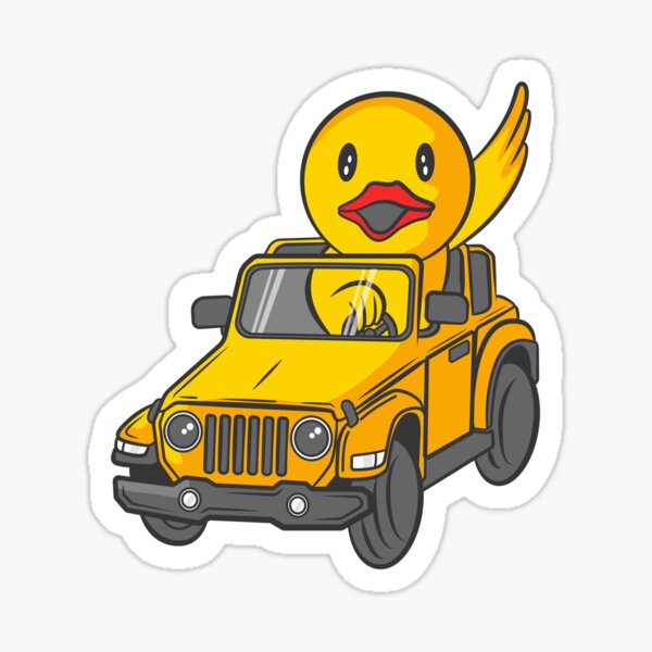 "DUCK DUCK JEEP" Sticker for Sale by seninrupa | Redbubble