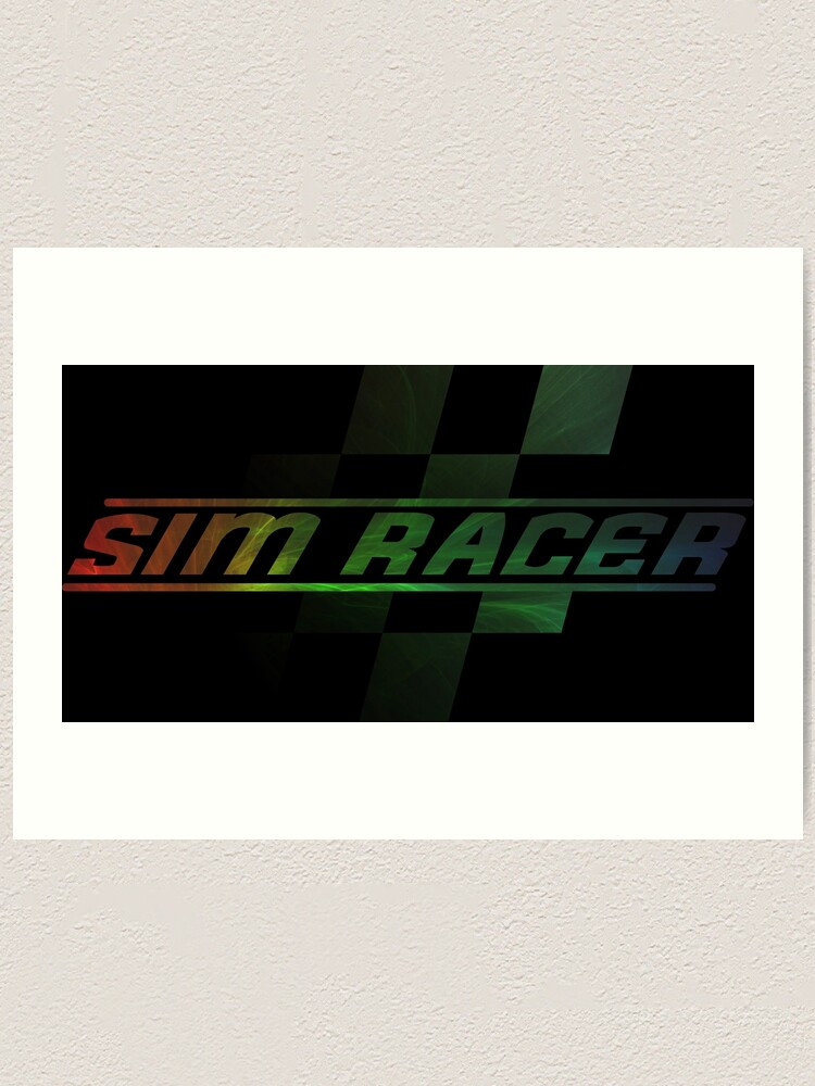 "Sim racing or sim racer checkered flag for simracing" Art Print by ...