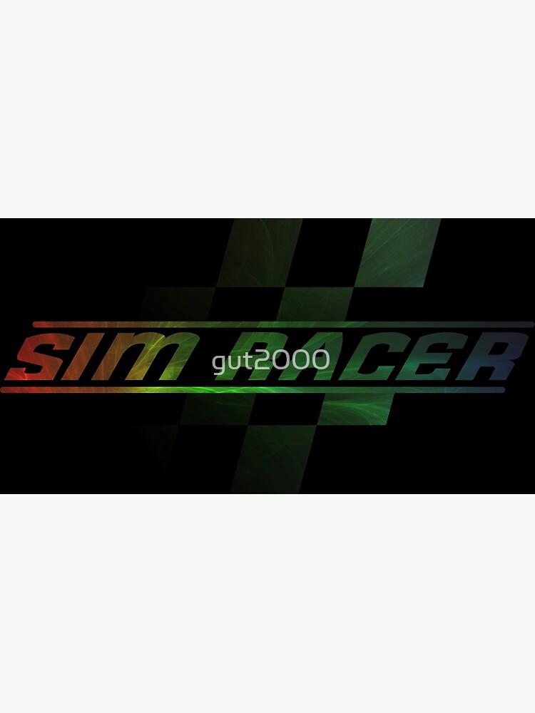 "Sim racing or sim racer checkered flag for simracing" Art Print by ...