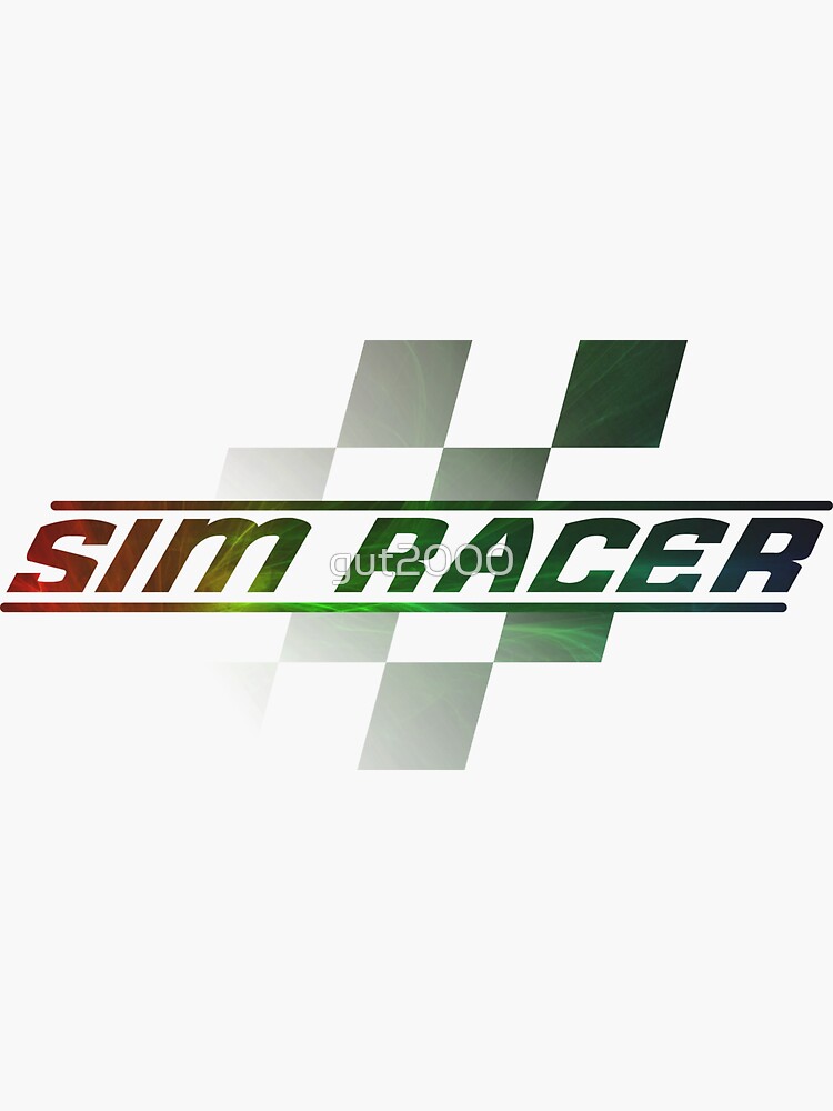 "Sim racing or sim racer checkered flag for simracing" Sticker for Sale ...