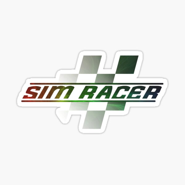 "Sim racing or sim racer checkered flag for simracing" Sticker for Sale ...