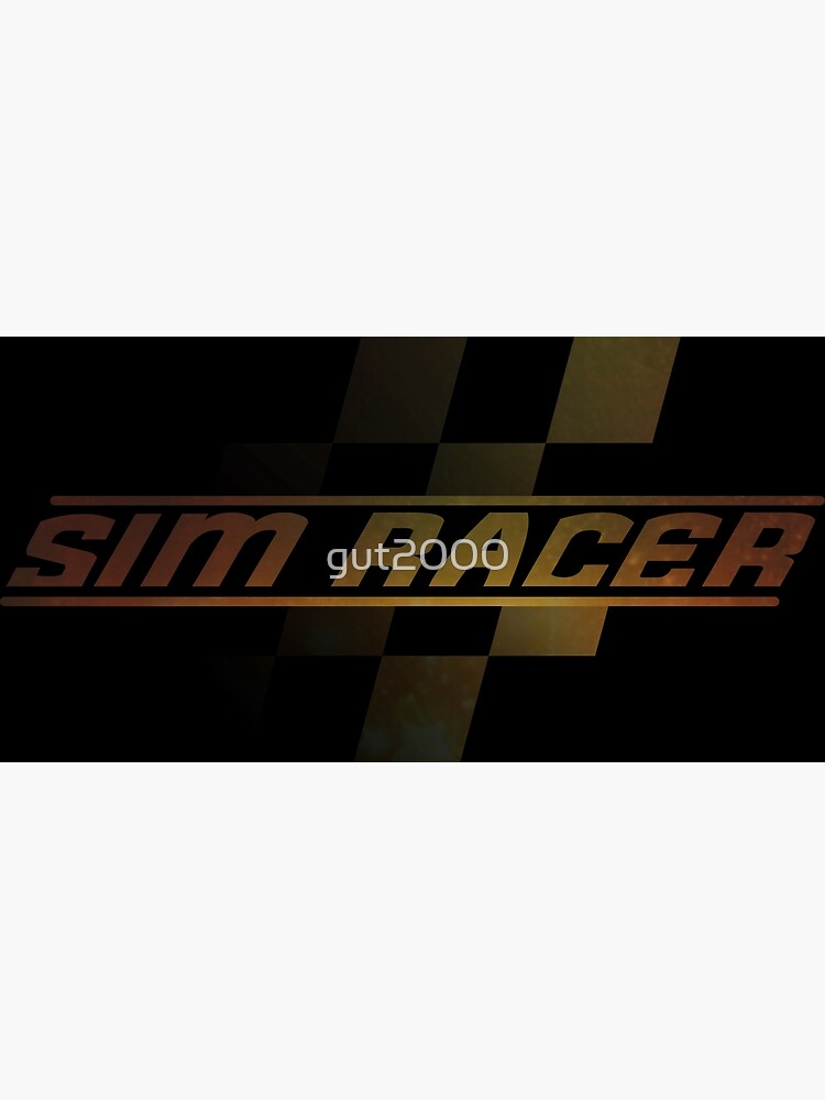 "Sim racing or sim racer checkered flag for simracing" Poster for Sale ...