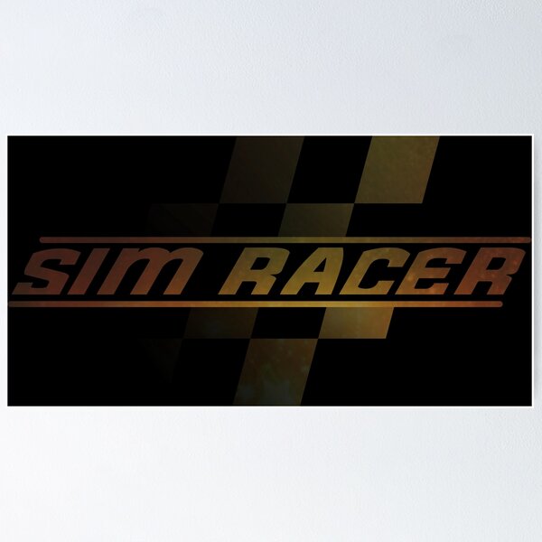 "Sim racing or sim racer checkered flag for simracing" Poster for Sale ...