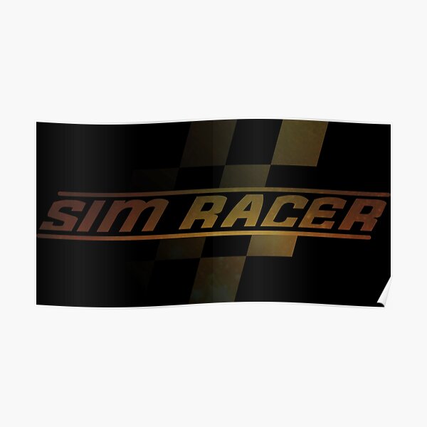 "Sim racing or sim racer checkered flag for simracing" Poster by ...
