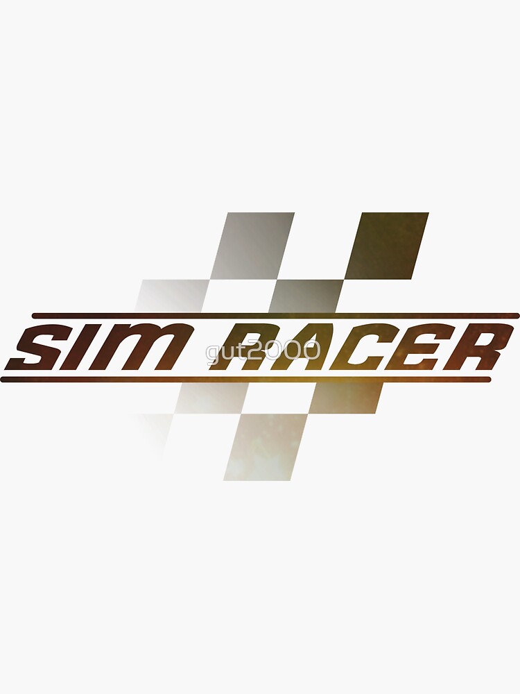 Pegatina «Sim racing o bandera a cuadros sim racer para simracing» de ...
